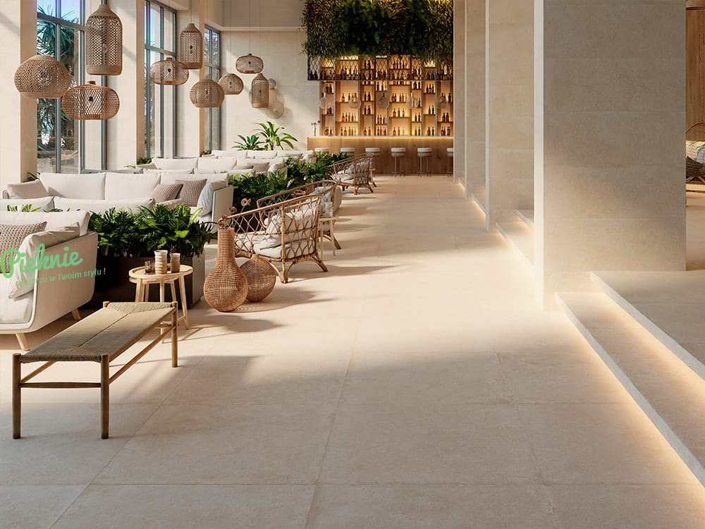Porcelanosa Verbier Sand 120x120 gresowe płytki imitujące kamień ...