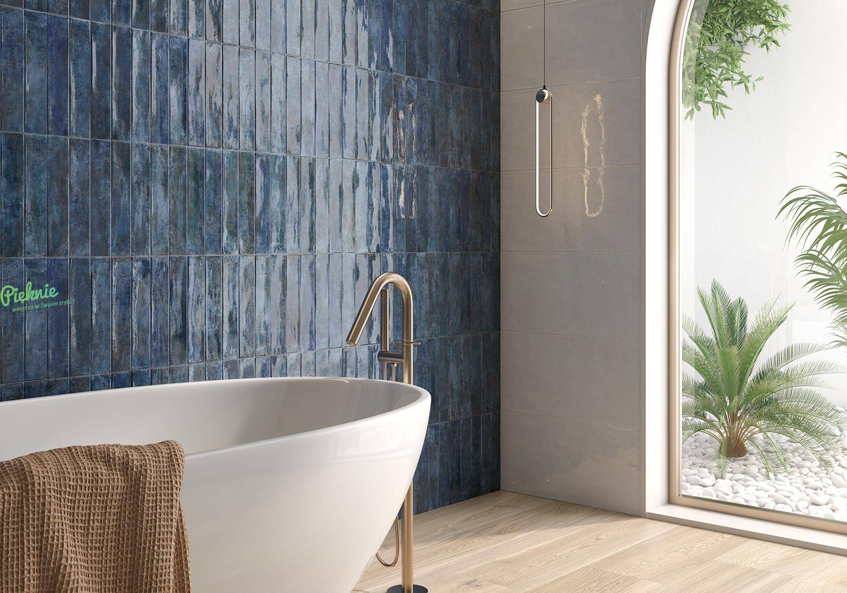 Colorker Nuance Blue Decor 29,5x59,5 płytki kafelki cegiełki połysk ...